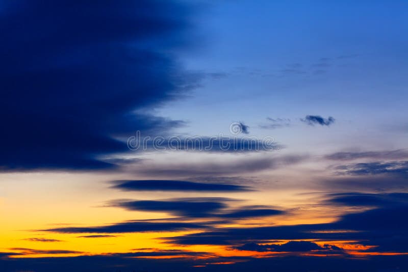Daybreak clouds stock image. Image of cockcrow, meteorology - 215328491