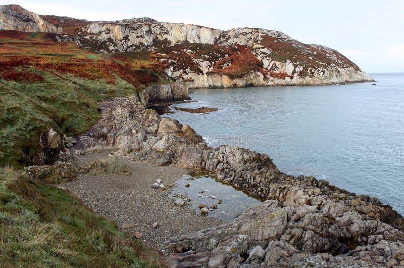 Daybreak Looking Towards North Stack, Anglesey Stock Photo - Image of ...