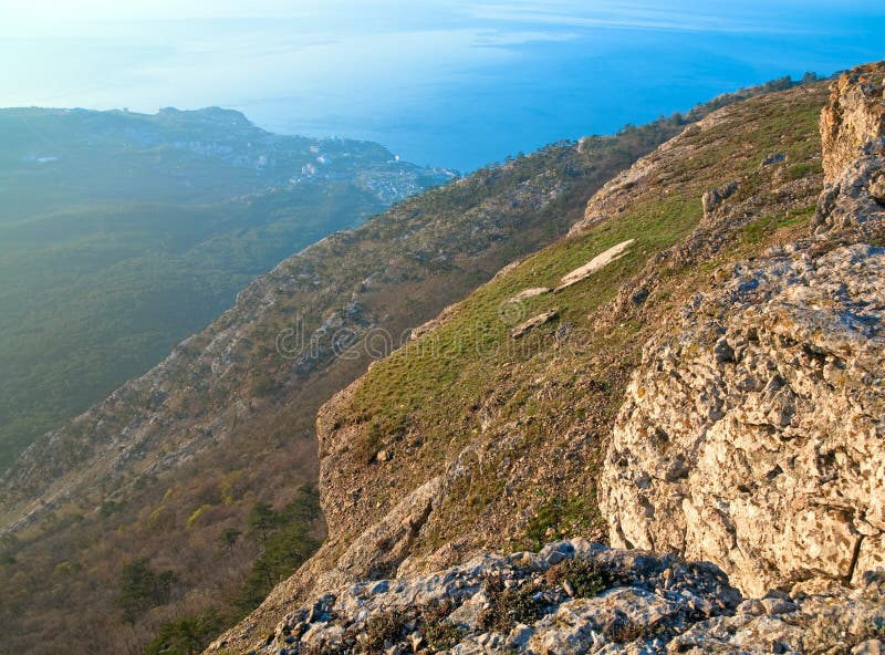 Daybreak Mountain Landscape Stock Image - Image of rocky, city: 14251105
