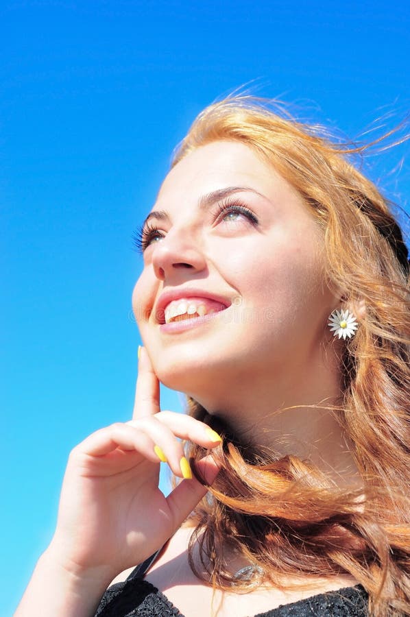 Daydream stock photo. Image of expression, female, peace - 24663588