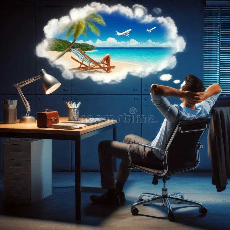 Daydream vacation stock illustration. Illustration of relax - 331104845