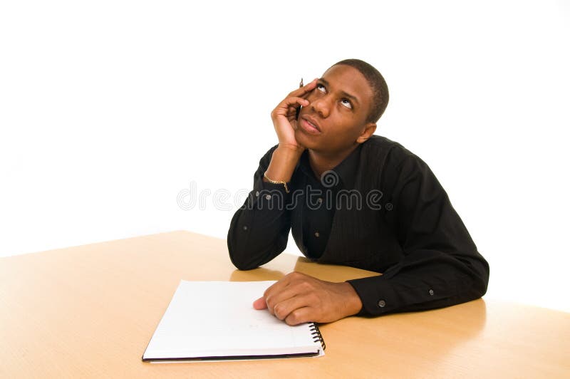 Daydreaming man stock image. Image of isolated, sales - 6568453