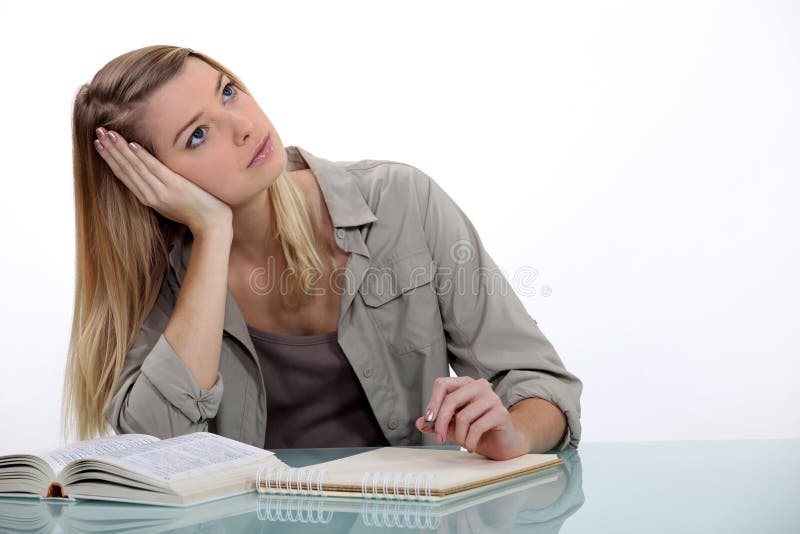 Daydreaming student stock image. Image of stand, evocative - 26644587