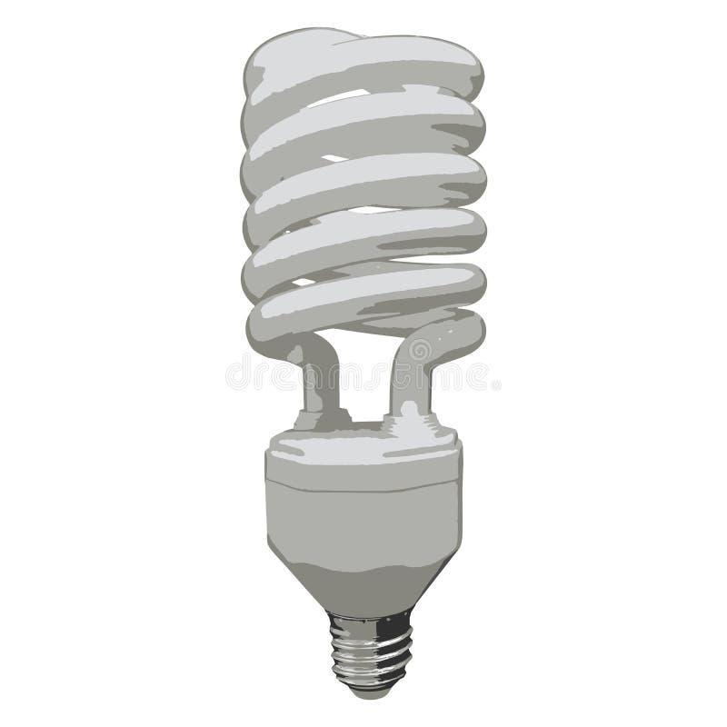 Daylight Bulb. Light Bulb on a White Background Stock Vector ...