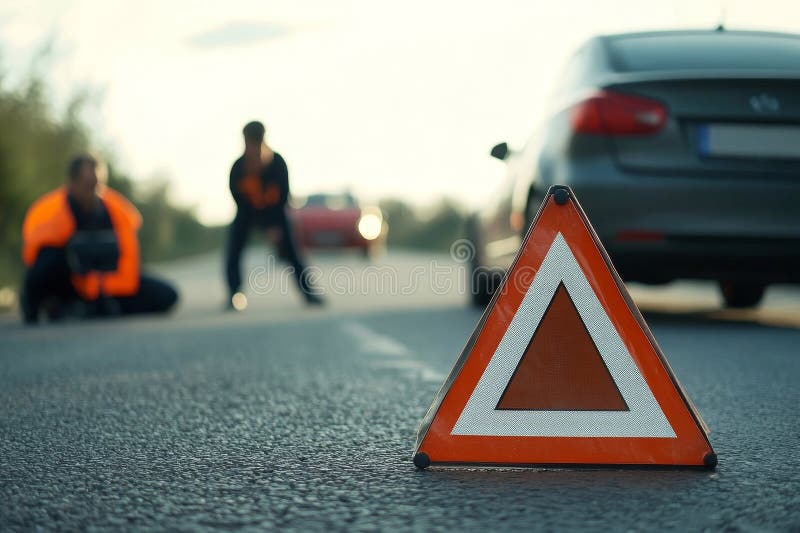 Daylight Car Accident Scene Featuring Two Vehicles and Emergency ...