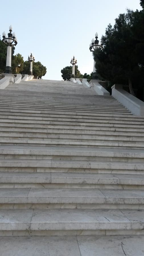 Steps from low angle stock photo. Image of baku, daylight - 112416548