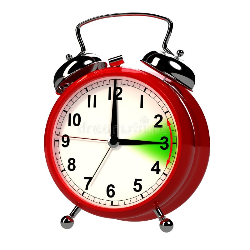 Daylight Saving Time Concept. Alarm Clock Isolated on White Background ... Daylight Saving Time Concept. Alarm Clock Isolated on White Background ...