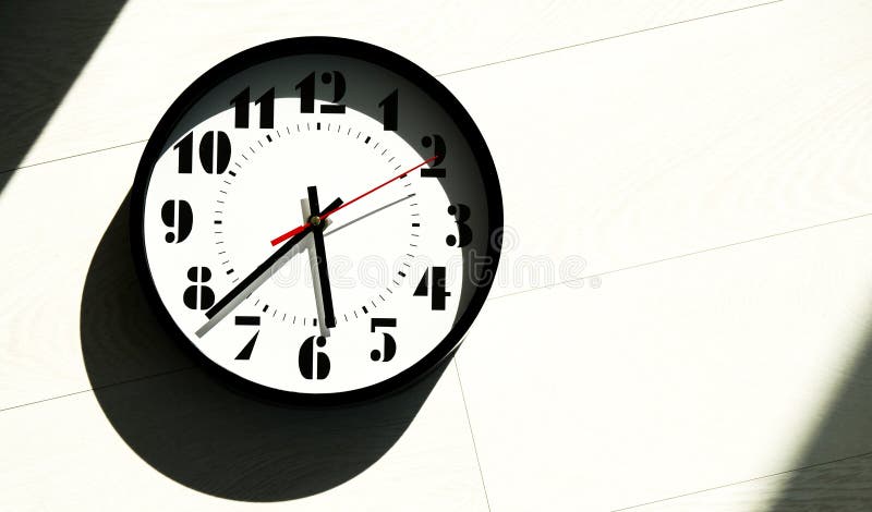 Daylight Saving Time Concept Black with White Clock Stock Photo - Image ...