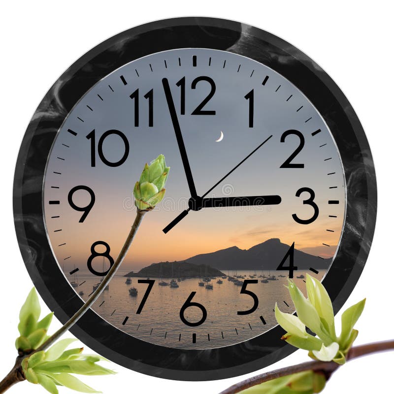 Daylight Saving Time DST. Wall Clock Going To Summer Time +1 Stock ...