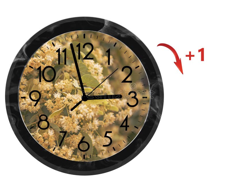 Daylight Saving Time DST. Wall Clock Going To Summer Time +1 Stock ...