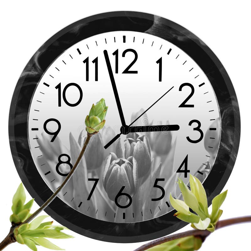 Daylight Saving Time DST. Wall Clock Going To Summer Time +1 Stock ...