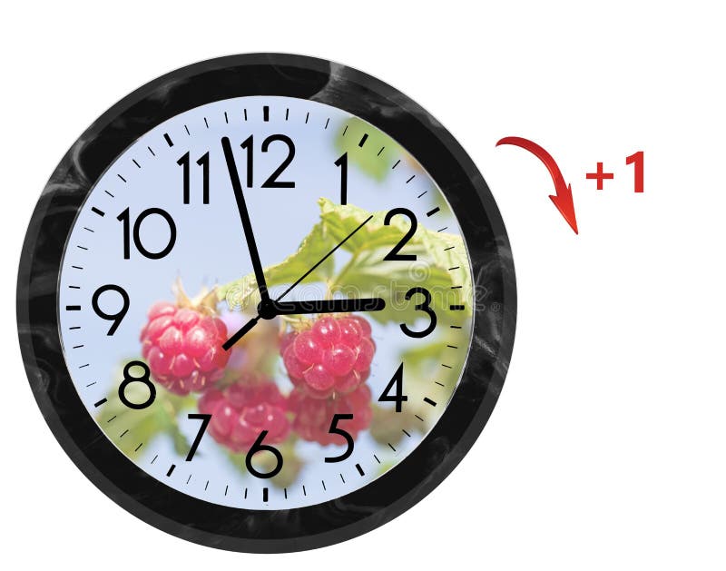 Daylight Saving Time DST. Wall Clock Going To Summer Time +1 Stock ...