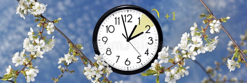 Daylight Saving Time. Change Clock To Summer Time. Stock Photo - Image ...