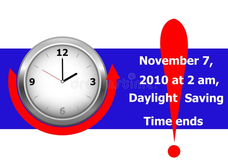 Daylight Saving Time Ends. Vector. Stock Vector - Illustration of hour ...
