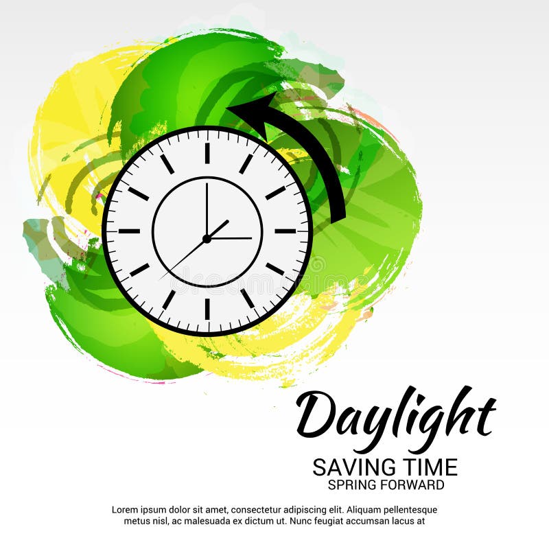 Daylight Saving Time. stock illustration. Illustration of change ...