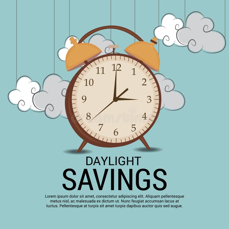 Daylight Saving Time stock illustration. Illustration of bell - 87416027
