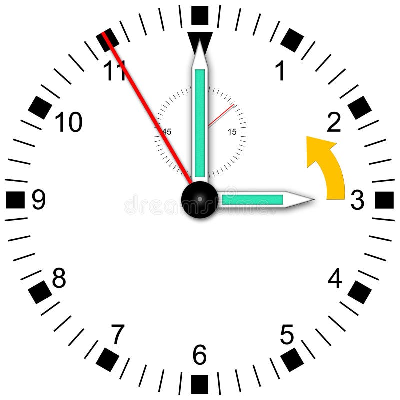Daylight saving time stock illustration. Illustration of alarm - 57233525