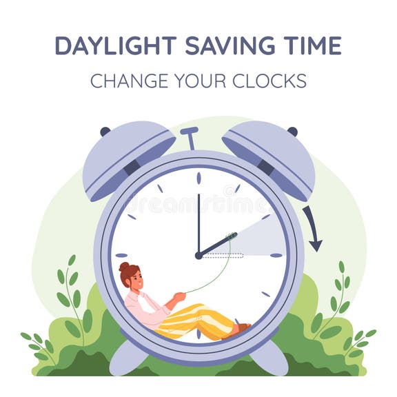 Daylight Saving Time Poster. Spring Forward Concept. Stock Vector ...