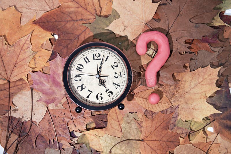 Daylight Saving Time. Wall Clock Going To Winter Time. Autumn ...