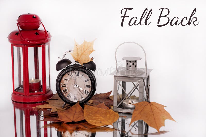 Daylight Saving Time. Wall Clock Going To Winter Time. Autumn ...