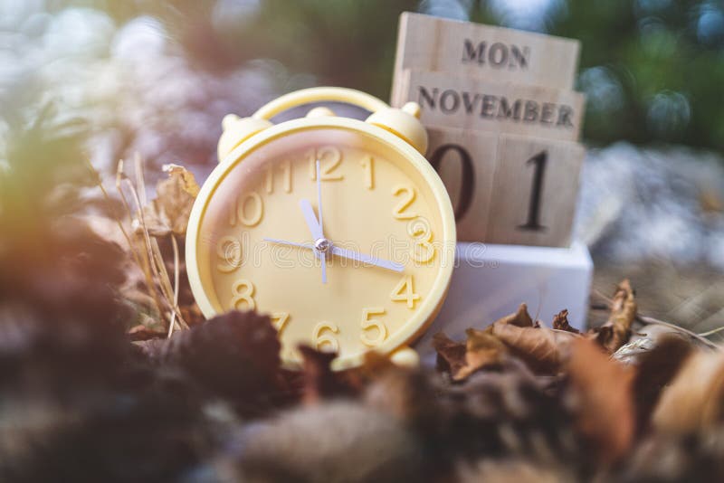 Daylight Savings Time First November Stock Image - Image of transition ...