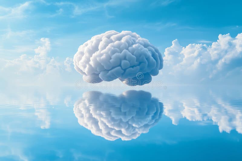 During Daylight, a Serene Sky Overlooks Tranquil Water that Mirrors a ...