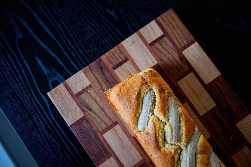 Daylit Kitchen Display Featuring Banana Bread and a Fresh Banana on the ...