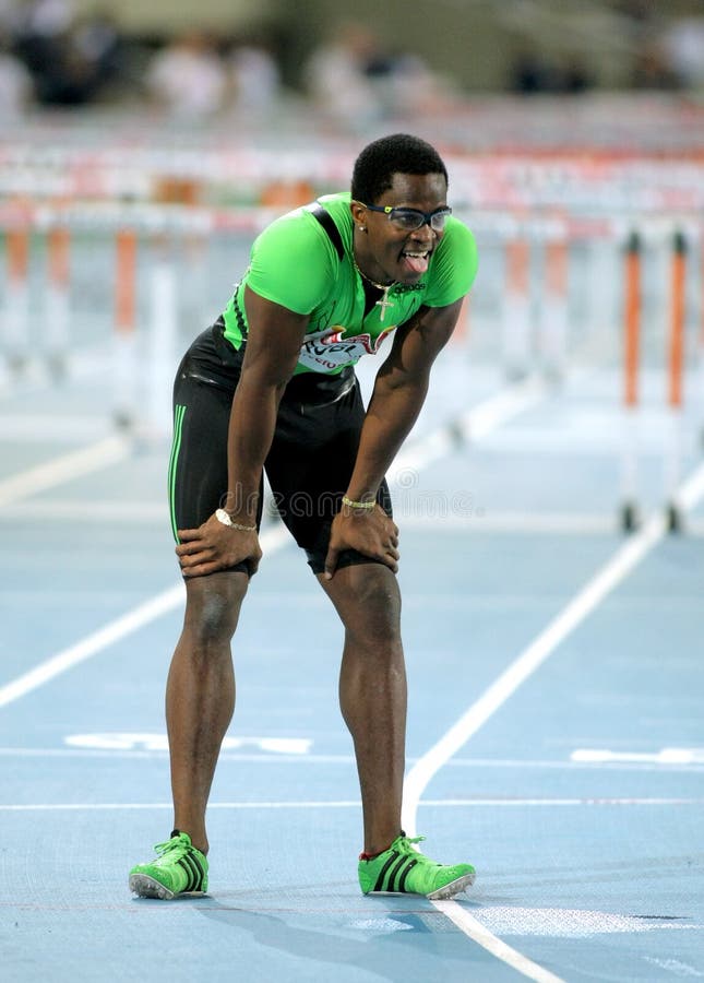 Dayron Robles of Cuba editorial stock photo. Image of 110m - 20921443