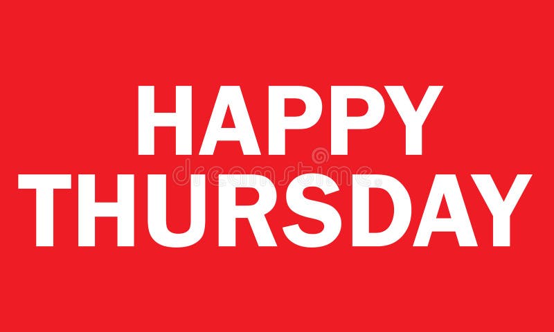 Happy Thursday - Colourful Day Word - Thursday Stock Illustration ...