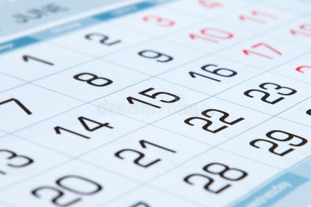 Days of the calendar. stock photo. Image of blank, paper - 95262702