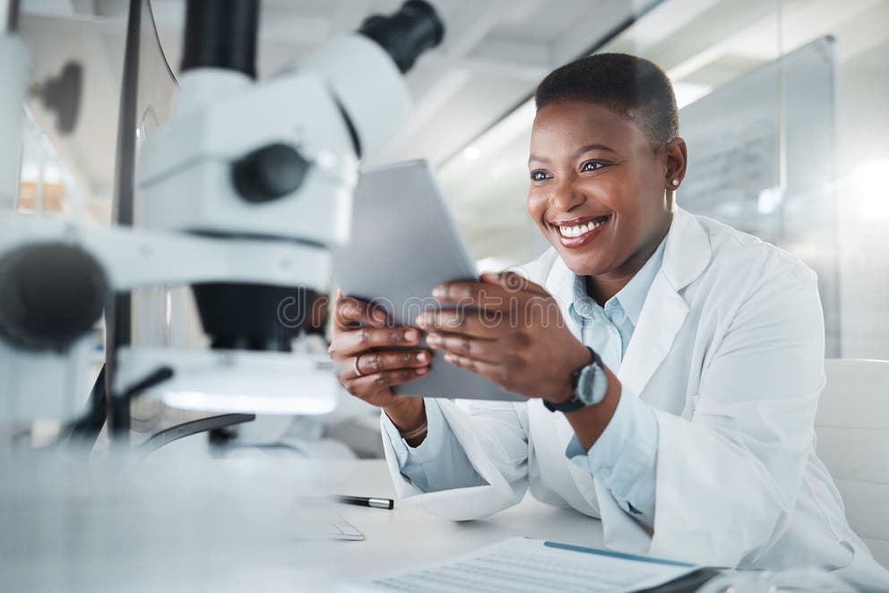 The Days Discoveries are always Interesting. a Young Scientist Using a ...