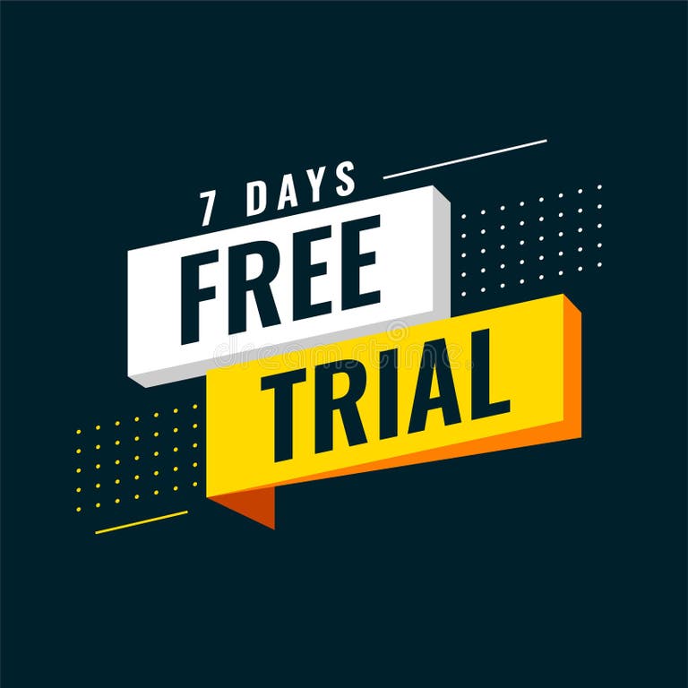 7 Days Free Trial Background in Modern Style Stock Illustration ...