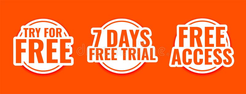 7 Days Free Trial Banner Try Now for Full Access Stock Vector ...