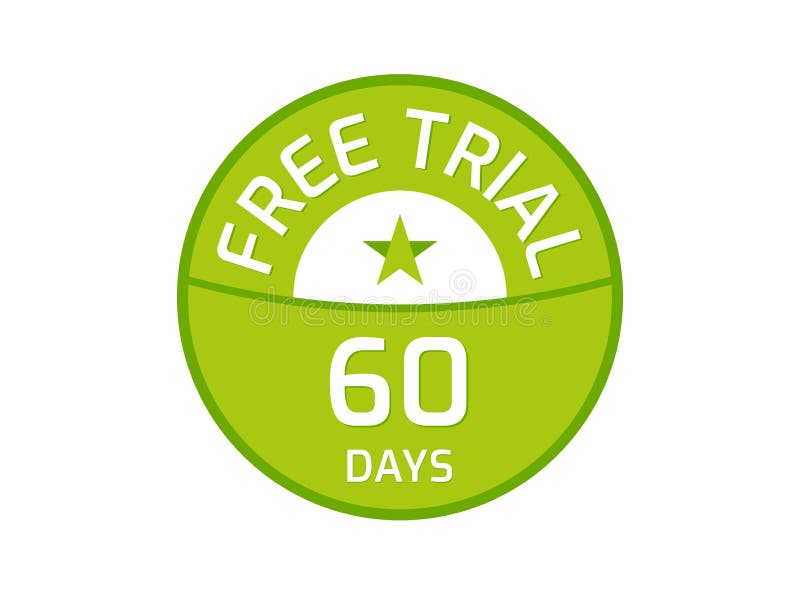 60 Days Free Trial Logo, 60 Day Free Trial Image Stock Vector ...