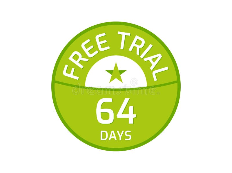64 Days Free Trial Logo, 64 Day Free Trial Image Stock Vector ...