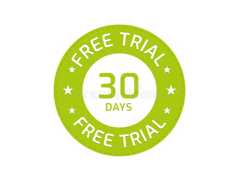 30 Days Free Trial Stamp, 30 Days Free Trial Badges Stock Vector ...