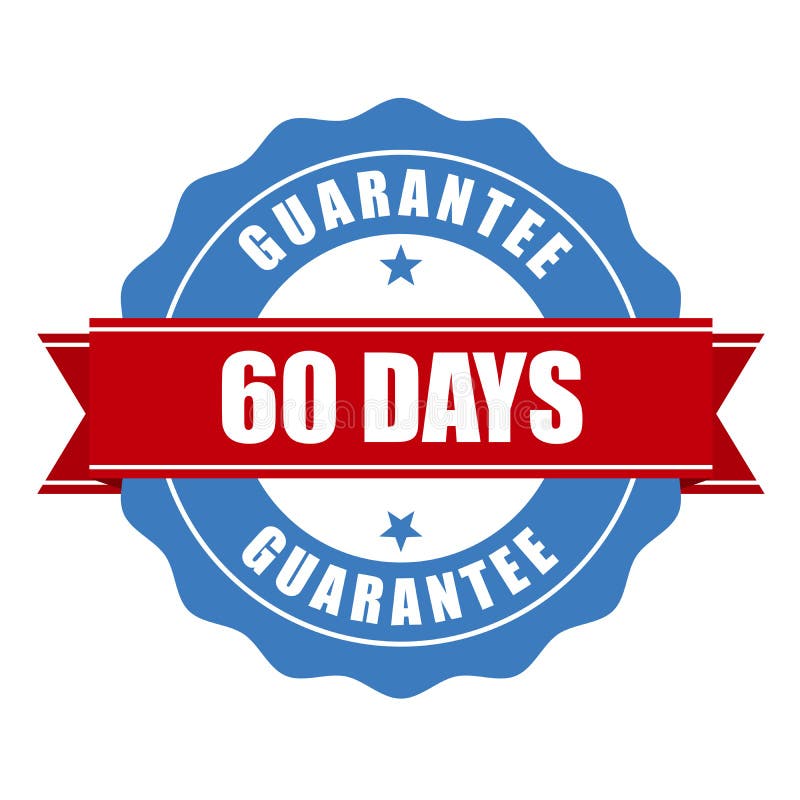 60 Days Guarantee Stamp - Warranty Stock Vector - Illustration of sign ...