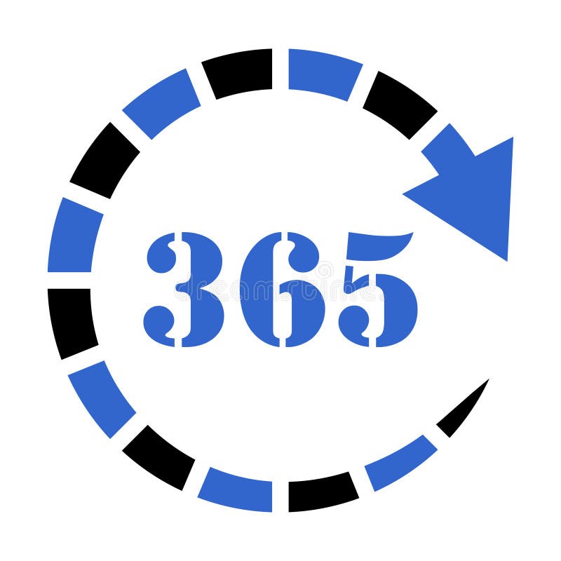 365 days icon design stock vector. Illustration of beginnings - 214498233