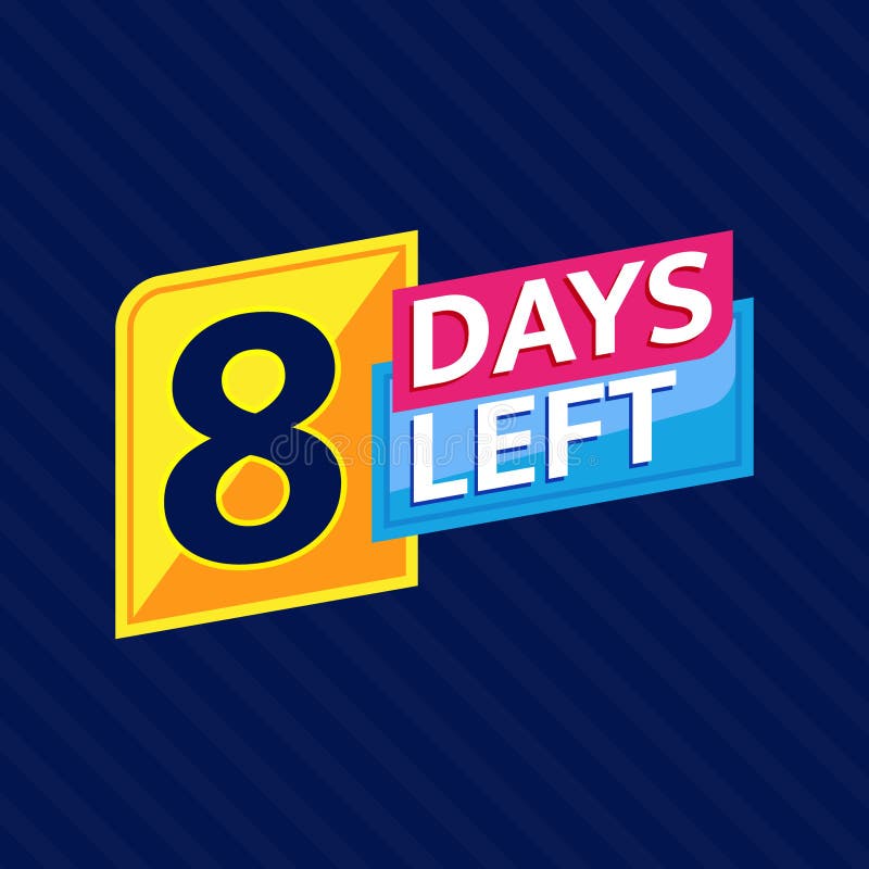 7 Days Left Countdown Banner Stock Vector - Illustration of meet ...