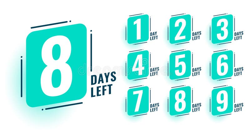 Days Left Countdown Sticker Template for Special Deal or Offer Stock ...