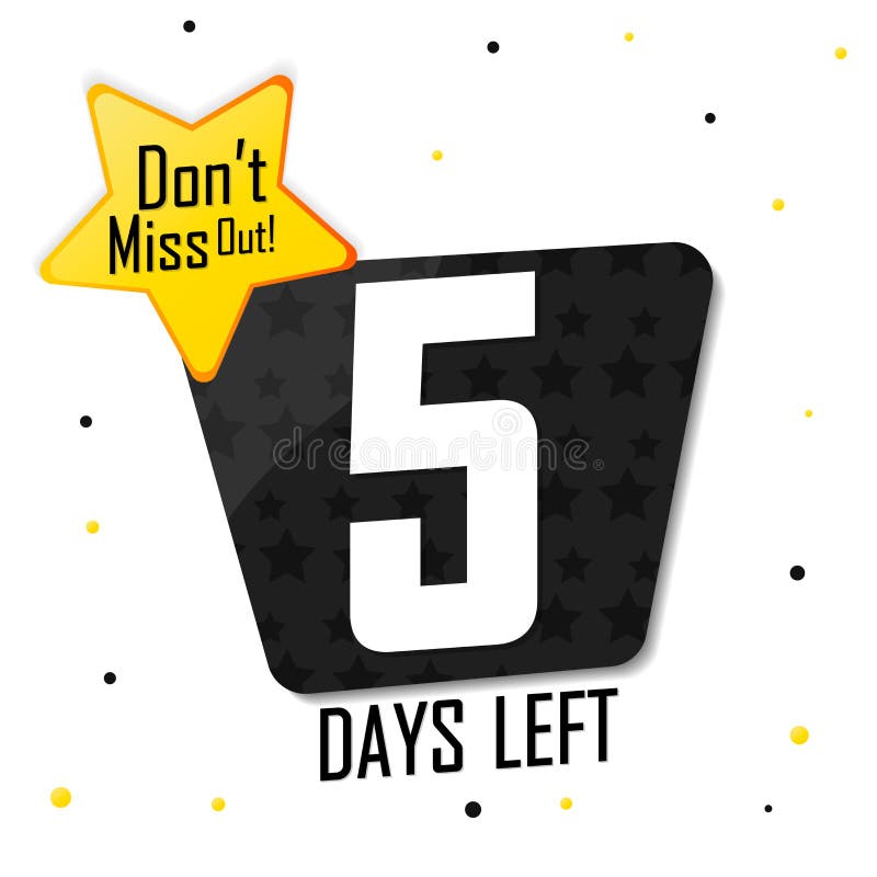 14 Days Left, Countdown Tag, Banner Design Template, Don`t Miss Out ...
