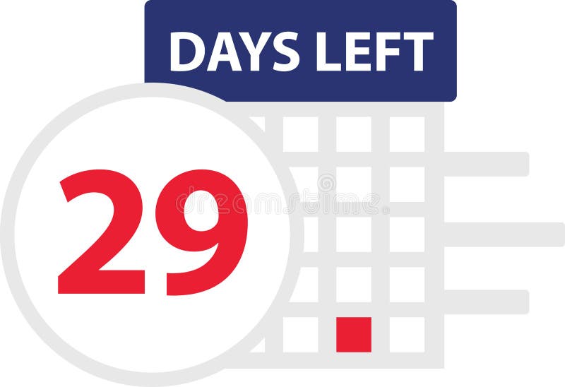 Days Left. Countdown Timer Icon. Flat Style Vector Emblem with Days ...