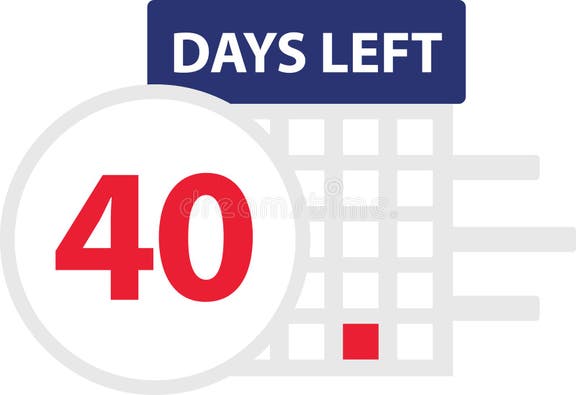 Days Left. Countdown Timer Icon. Flat Style Vector Emblem with Days Left. Hour Down Icon. Stock ...