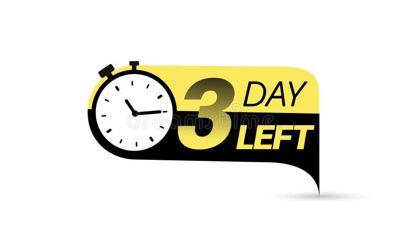 4 Days Left. Emblem with the Number of Days Remaining Stock Video ...