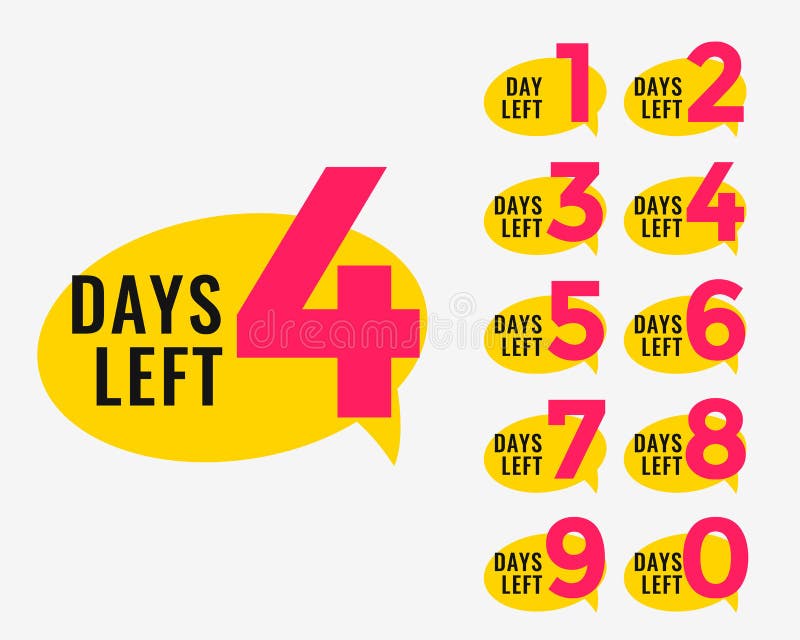 Days Left Promotional Banner for Marketing Stock Vector - Illustration ...