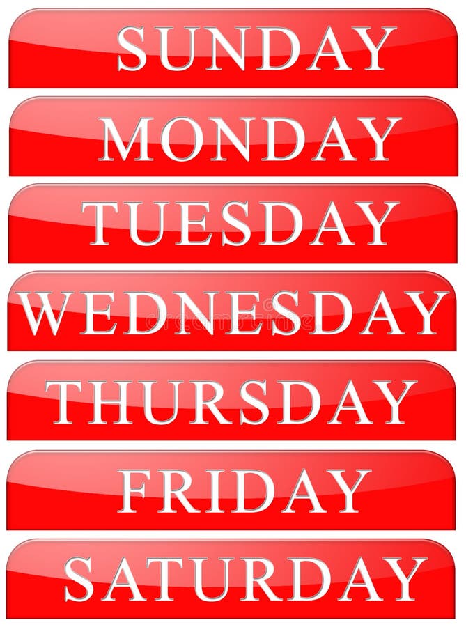 Days Name stock illustration. Illustration of tuesday - 5742631