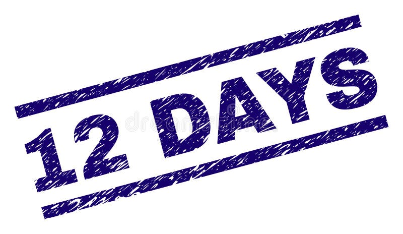 Grunge Textured 12 DAYS Stamp Seal Stock Illustration - Illustration of ...