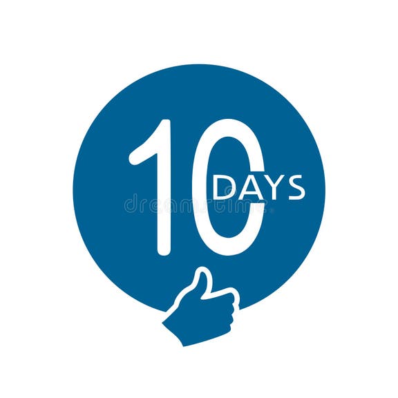 10 days symbol stock vector. Illustration of vector - 269368386