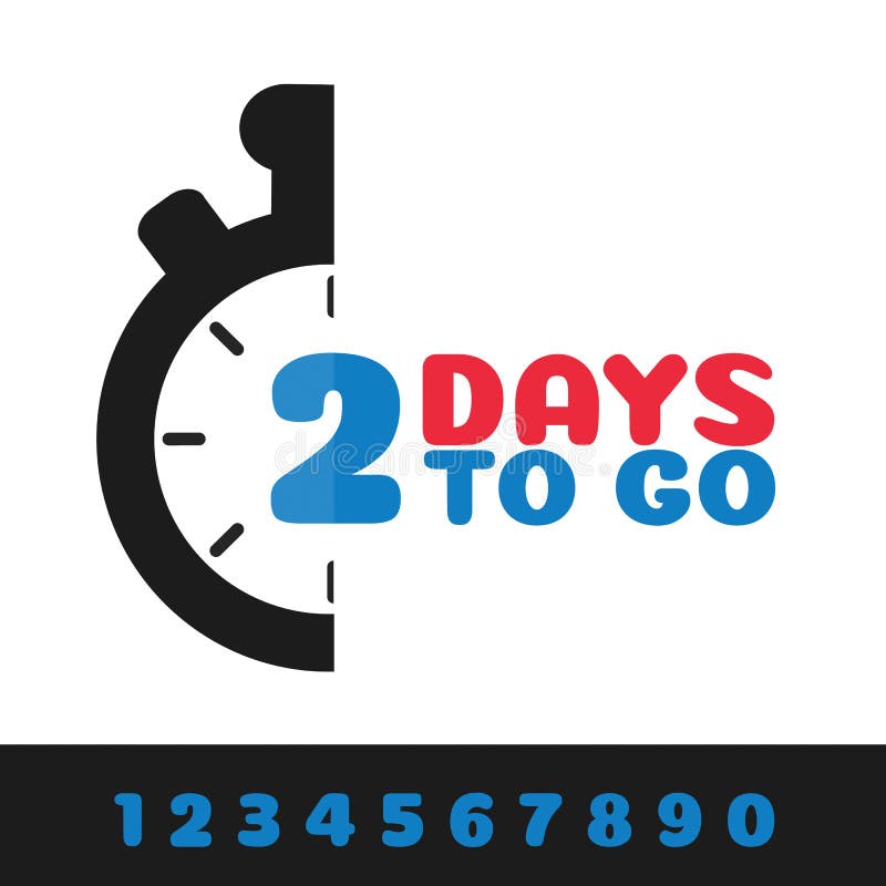 Days To Go Business Concept with Interchangeable Numbers - Vector ...