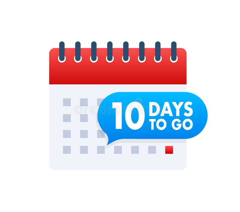 10 Days To Go. Countdown Timer. Clock Icon. Time Icon. Count Time Sale ...